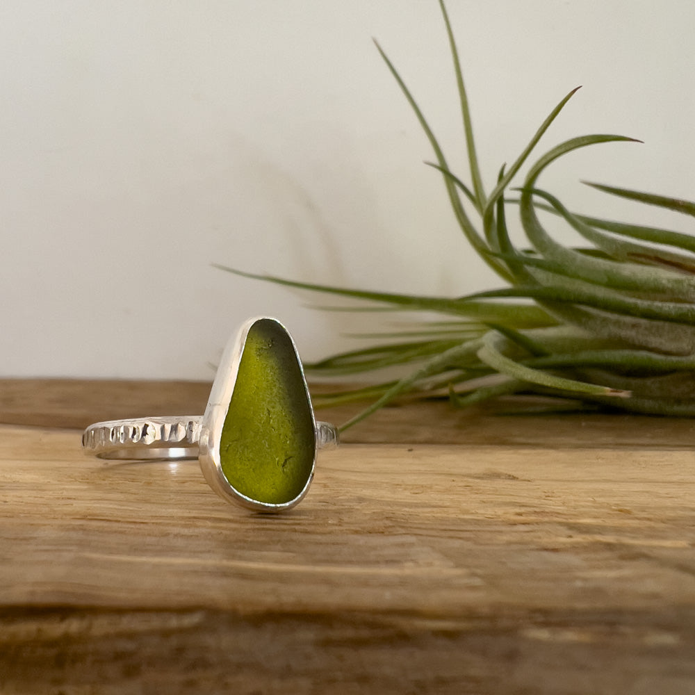 Porth Minick, St Mary's Sea Glass Ring, Porth Jewellery – Tamarisk Scilly